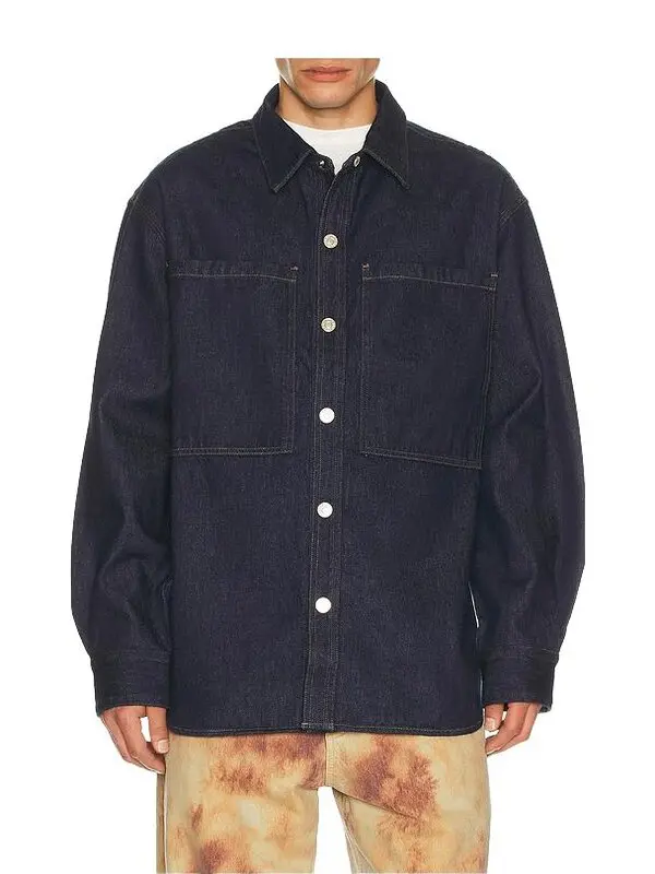 AGOLDE Atticus Shirt In Blue - Rinse