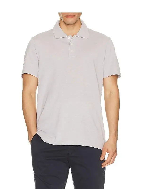 Paige Demille Polo In Light Grey - Light Grey Combo
