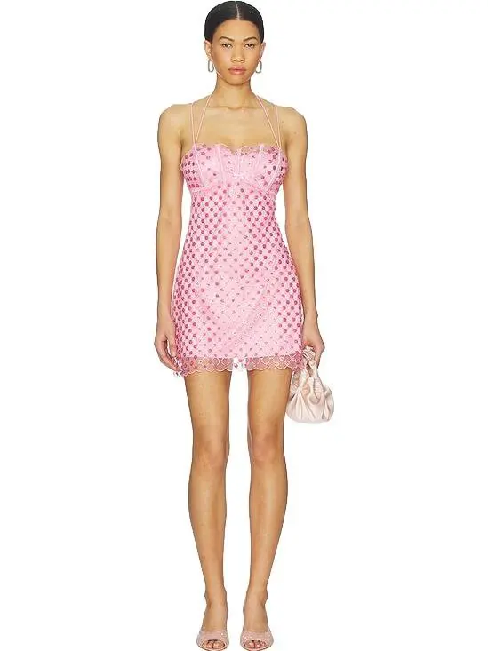 For Love & Lemons Dazzle Me Slip - Pink