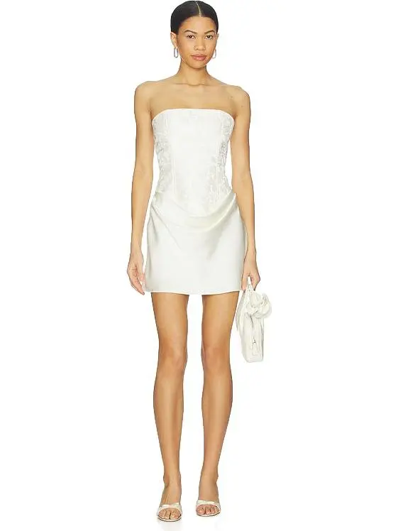 MORE TO COME Holland Strapless Mini Dress - White