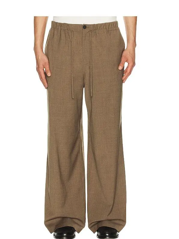 LE17SEPTEMBRE Elasticized Wide Pants - Brown