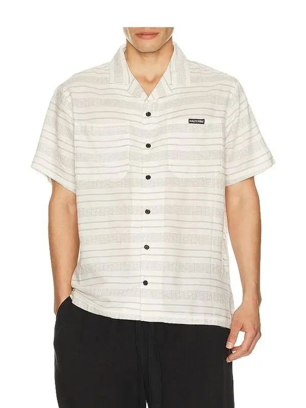 MAUI AND SONS Terra Nova Short Sleeve Shirt In Cream - Bone