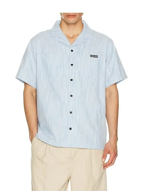 MAUI AND SONS Ashline Short Sleeve Shirt In Baby Blue - Light Blue