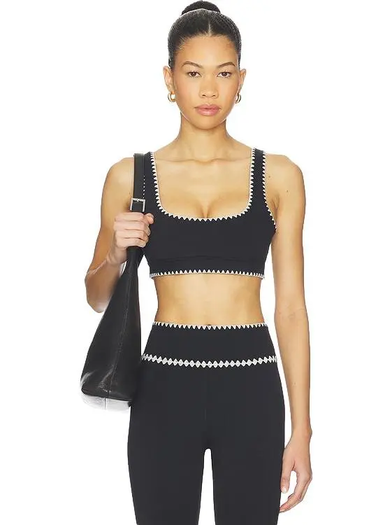 L*Space Heartbreaker Sports Bra In ,white - Black