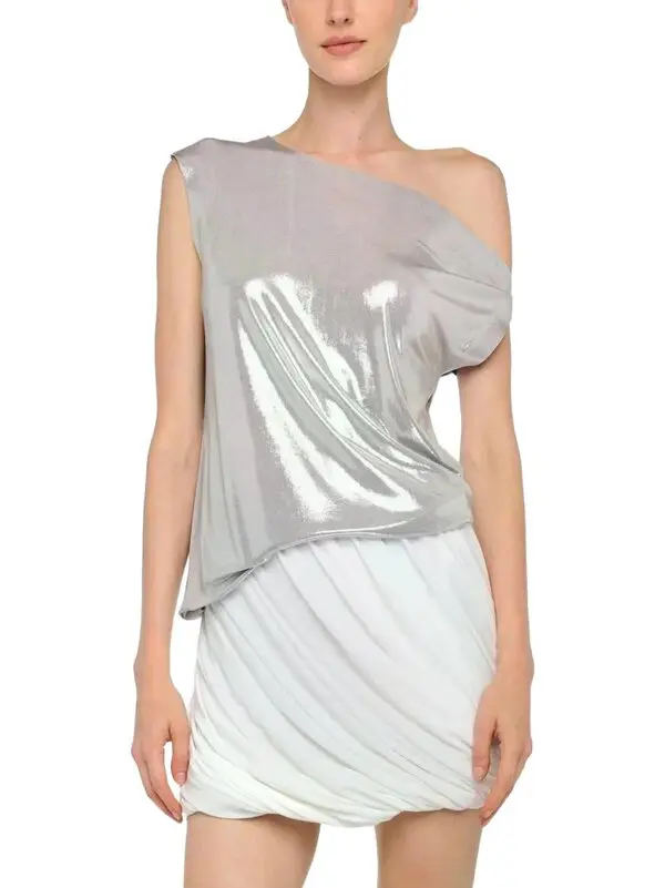 Norma Kamali Drop Shoulder Top - Silver