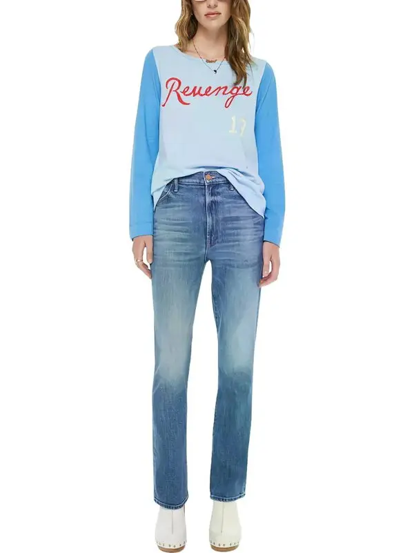 MOTHER The Jagger Long-sleeve Top - Blue