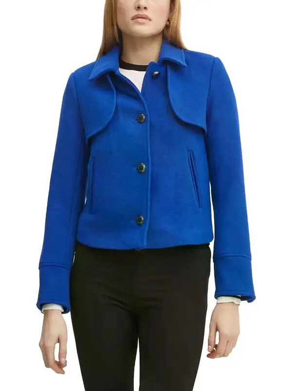 MORGAN Button-front Jacket - Blue