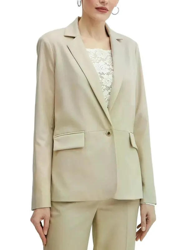 MORGAN Button Detailed Blazer - Neutrals