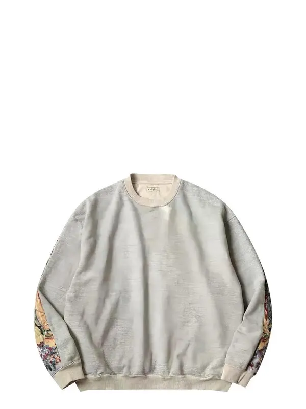 Kapital Floral Quilted Sweatshirt - Grey