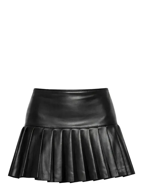 Norma Kamali Pleated Mini Skirt - Black