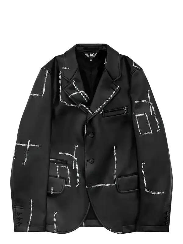 BLACK COMME DES GARÇONS Stitching-detail Jacket - Black