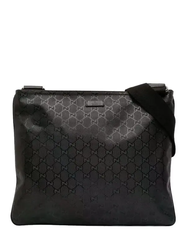 Gucci Gg Imprime Crossbody Bag - Black