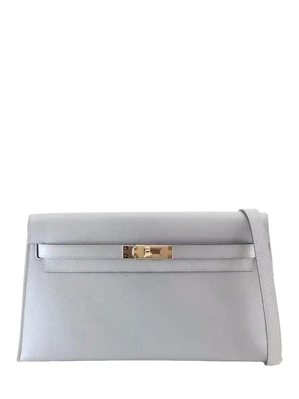 Hermès 2025 Epsom Kelly Elan Crossbody Bag - Grey