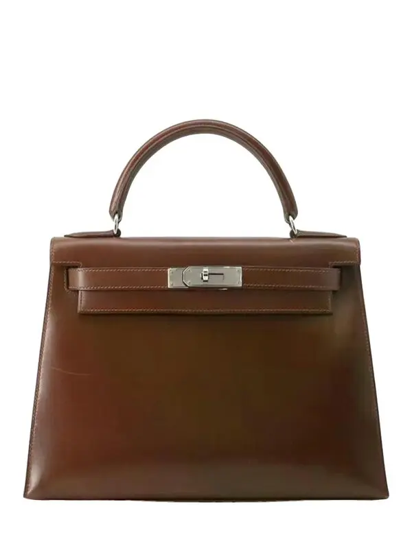 Hermès 2000 Box Calf Kelly Sellier 28 Satchel - Brown