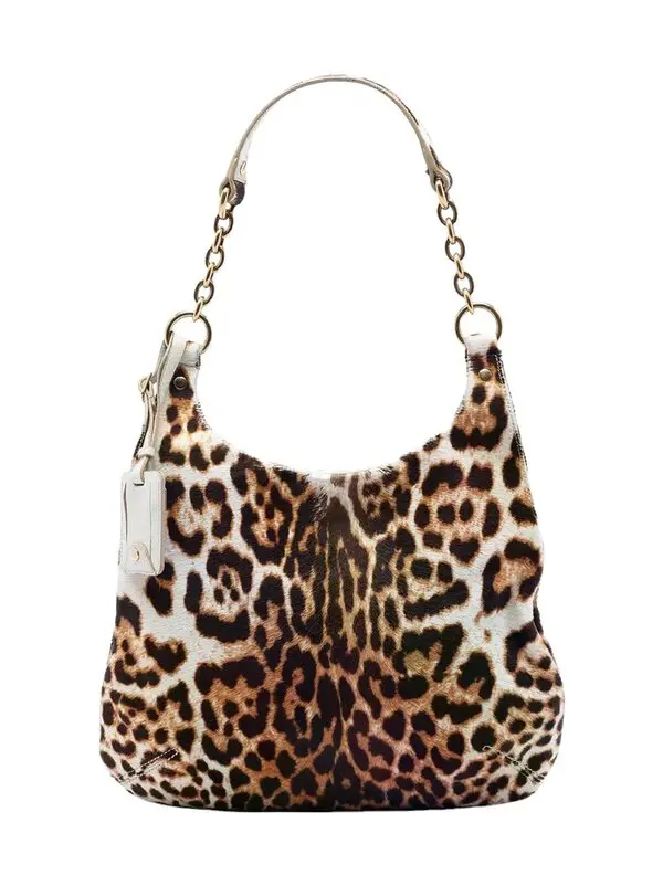 Saint Laurent 2014 Leopard Print Metropolis Shoulder Bag - Brown
