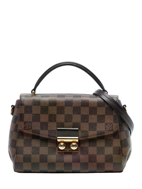 LOUIS VUITTON 2017 Damier Ebene Croisette Satchel - Brown
