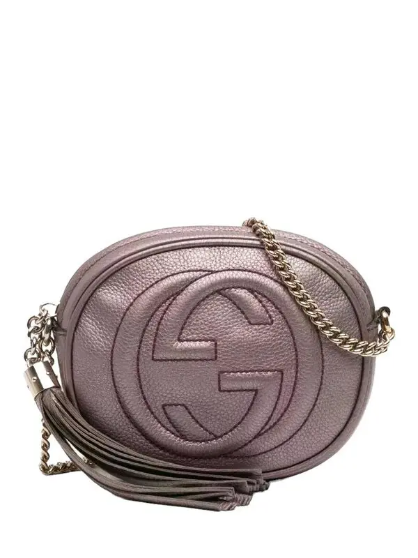 Gucci Mini Calfskin Soho Chain Crossbody Bag - Pink