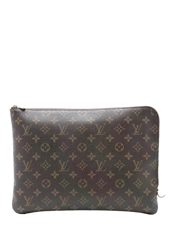 LOUIS VUITTON 2017 Monogram Etui Voyage Mm Clutch - Brown