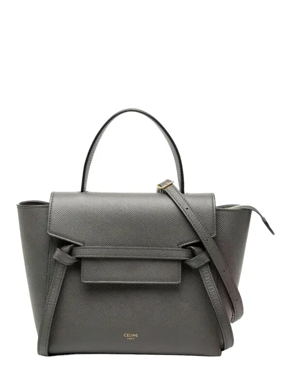 Celine 2022 Nano Grained Calfskin Belt Bag - Grey