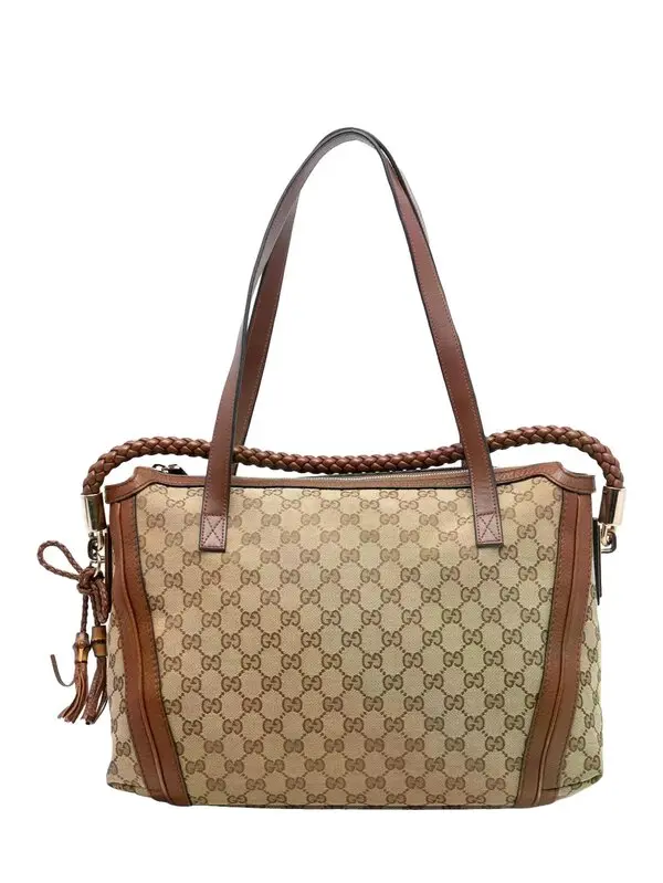 Gucci Gg Canvas Bella Tote Satchel - Brown