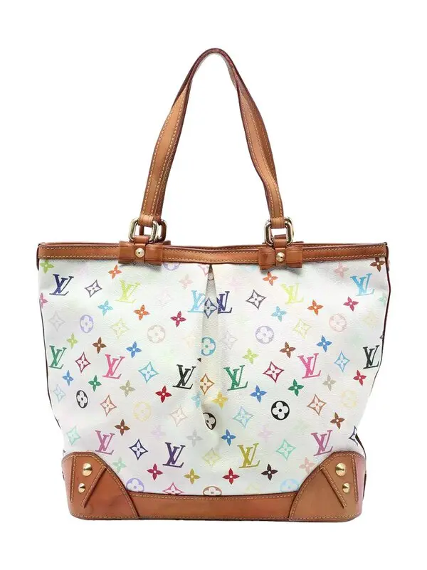 LOUIS VUITTON 2011 Monogram Multicolore Sharleen Mm Tote Bag - White