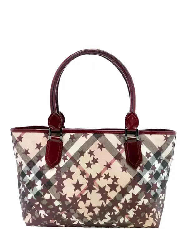 Burberry Supernova Check Nickie Tote Bag - Red