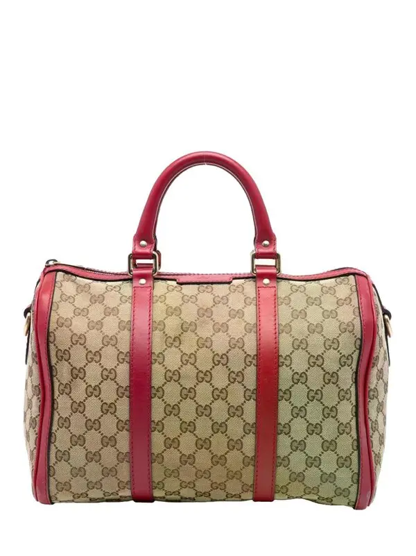 Gucci Medium Gg Canvas Joy Boston Satchel - Brown