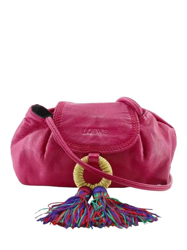 Loewe 2010-2026 Mini Nappa Tassel Crossbody Bag - Pink