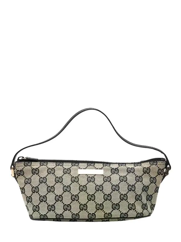 Gucci Gg Canvas Boat Shoulder Bag - Grey
