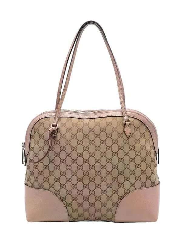 Gucci Medium Gg Canvas Bree Dome Tote Bag - Brown