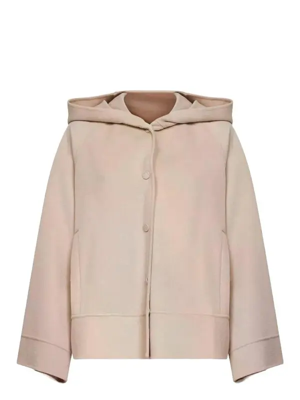 Max Mara Hooded Pea Coat - Neutrals