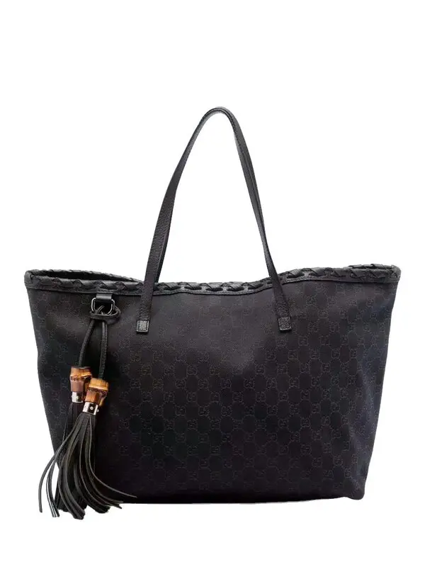 Gucci Gg Canvas Peggy Braided Tote Bag - Brown