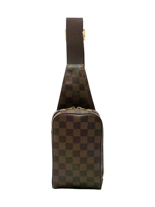 LOUIS VUITTON 2005 Damier Ebene Geronimos Crossbody Bag - Brown