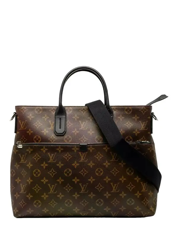 LOUIS VUITTON 2015 Monogram Macassar 7 Days A Week Satchel - Brown