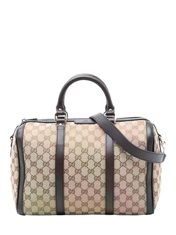 Gucci Medium Gg Canvas Joy Boston Bag Satchel - Brown