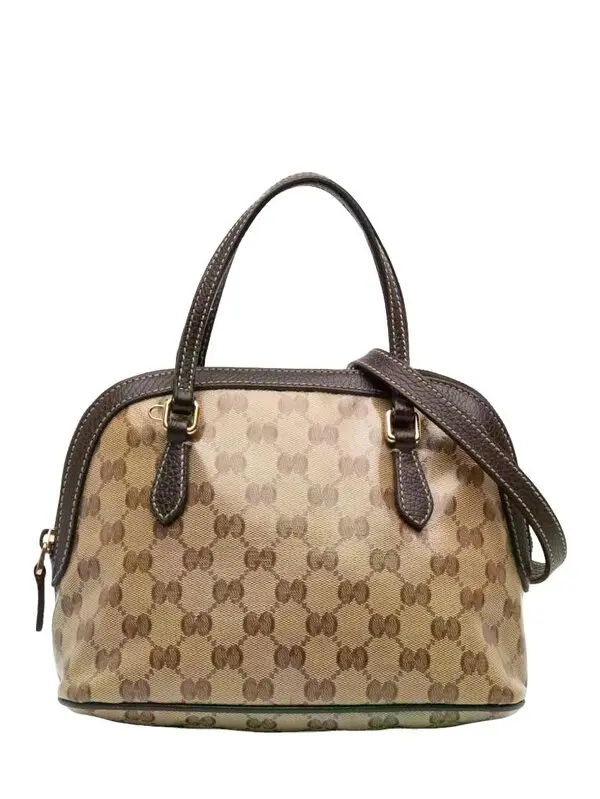 Gucci Mini Gg Crystal Dome Satchel - Brown