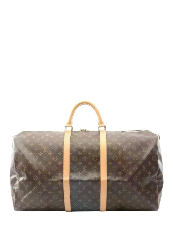 LOUIS VUITTON 2004 Monogram Keepall 60 Travel Bag - Brown