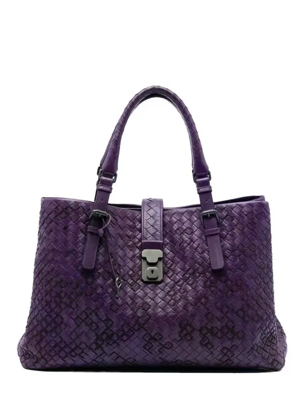 Bottega Veneta Medium Nappa Intrecciato Roma Tote Bag - Purple