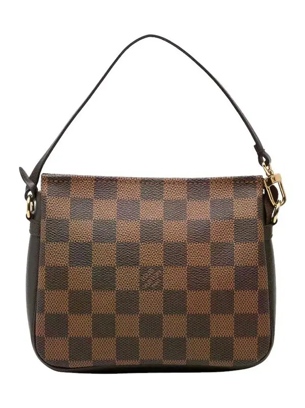 LOUIS VUITTON 1999 Damier Ebene Trousse Pochette Handbag - Brown