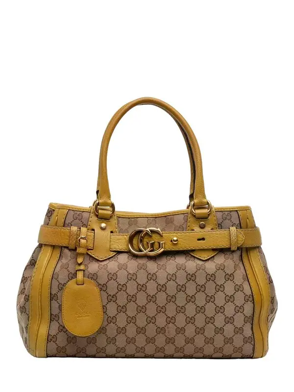 Gucci Gg Canvas Running Tote Bag - Brown