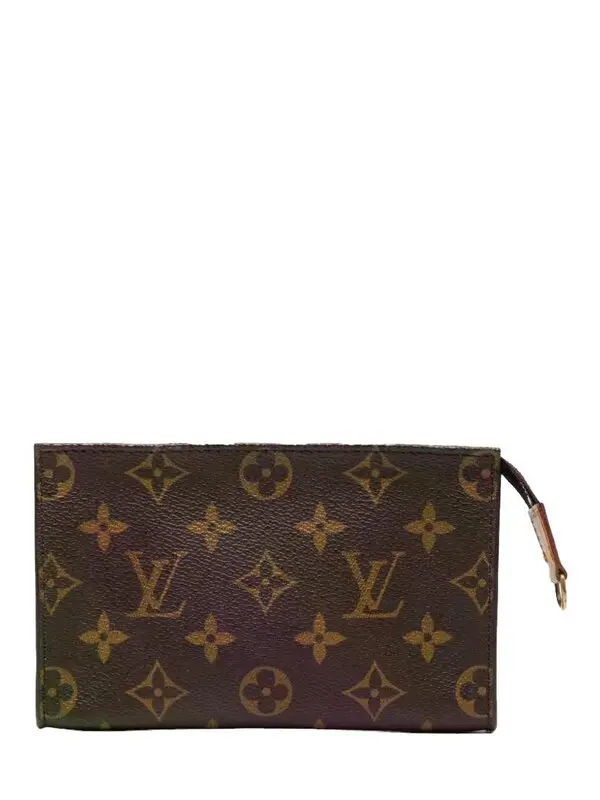 LOUIS VUITTON Monogram Petit Bucket Pouch - Brown