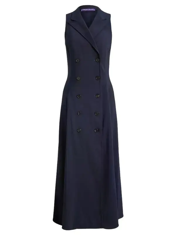 Ralph Lauren Double-breasted A-line Dress - Blue