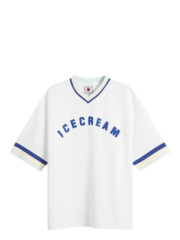 ICECREAM V-neck Sports Jersey - White