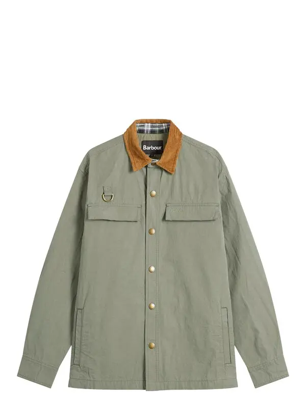 Barbour Heritage+ Spey Poplin Overshirt - Archive Olive