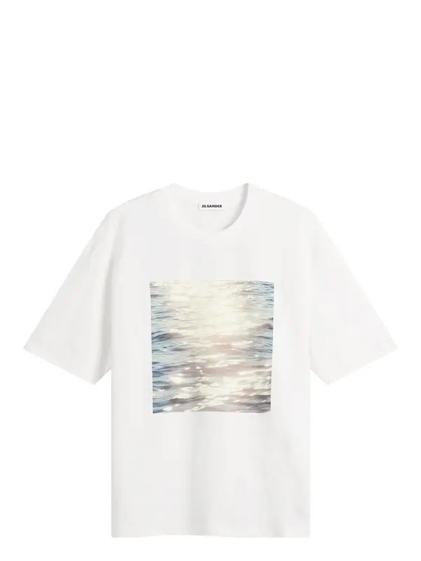 JIL SANDER Wunderlust Wave Print T-shirt - Medium Shade Photograph