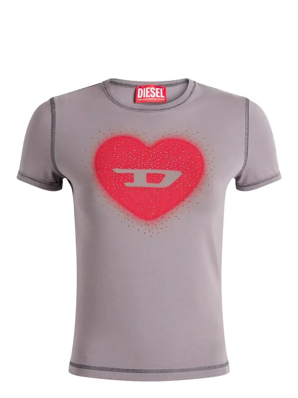 DIESEL® T-uncuties Ringer T-shirt - Grey