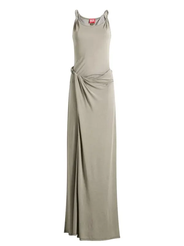 DIESEL D-estiga Tie Waist Maxi Dress - Light Grey