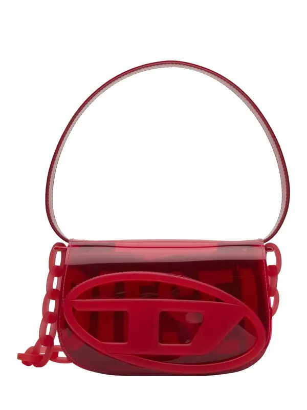 DIESEL 1dr Logo Perspex Handbag - Red