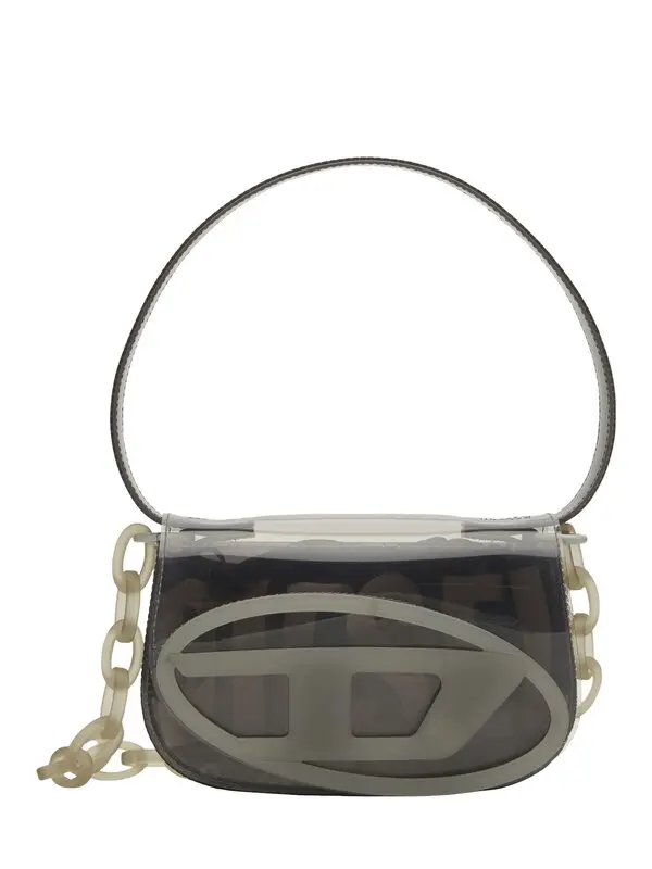 DIESEL 1dr Logo Perspex Handbag - Grey