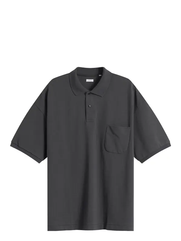Nanamica Snap Polo Shirt - Charcoal
